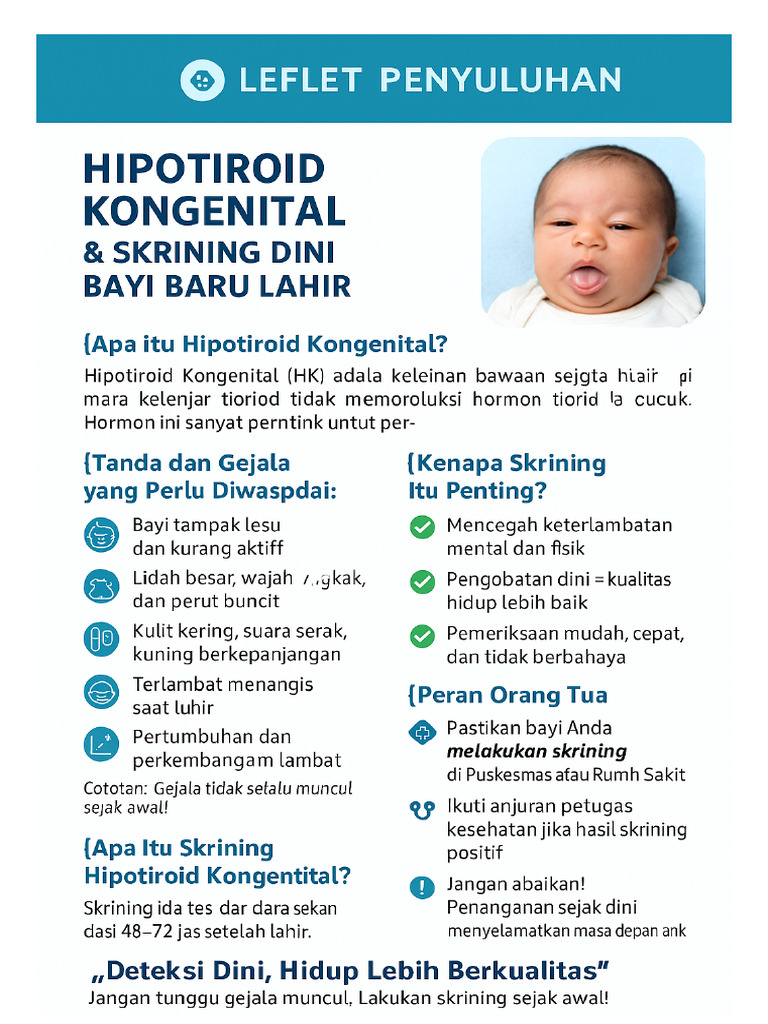 Leaflet Hipotiroid Kongenital | PDF