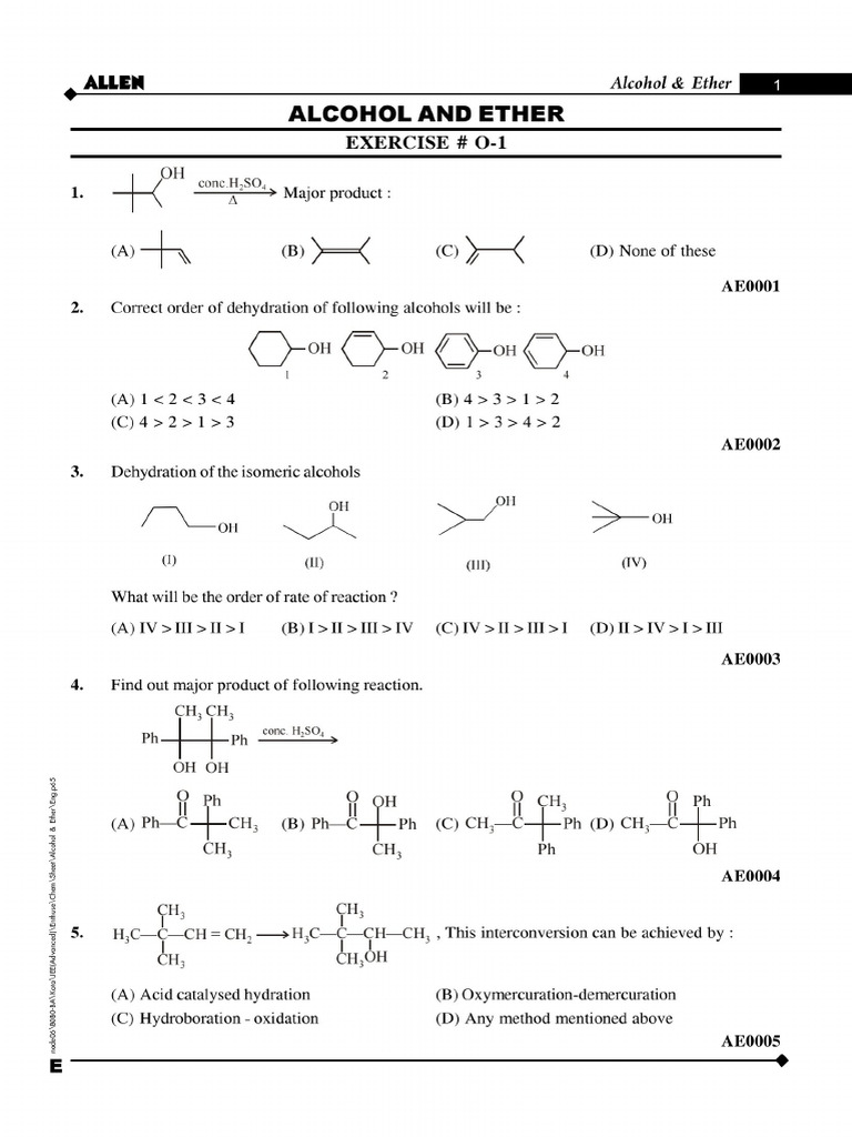 Alcohol and Ether | PDF
