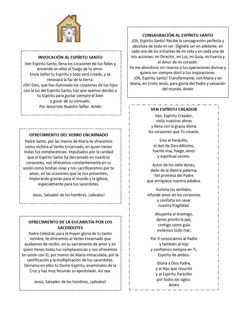 Oracio Nese Spiritual I Dad Delacruz | PDF | espíritu Santo | María ...