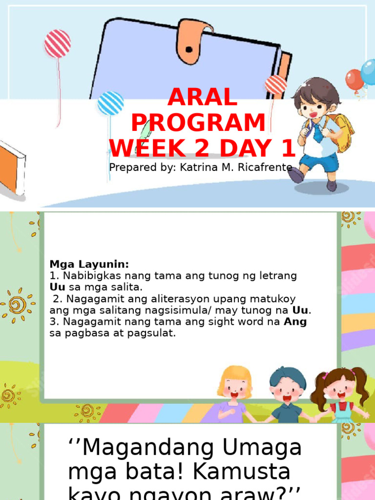 Aral Program WEEK2 DAY1 | PDF