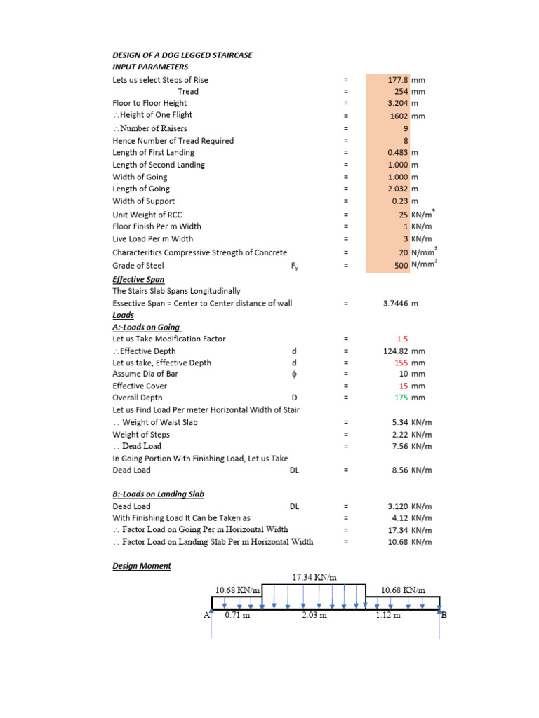 Design of Staircase | PDF | Stairs | Structural Engineering