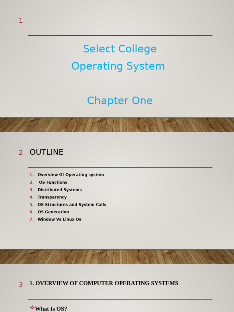 Operating System Chapter 1 | PDF | Operating System | Kernel (Operating ...