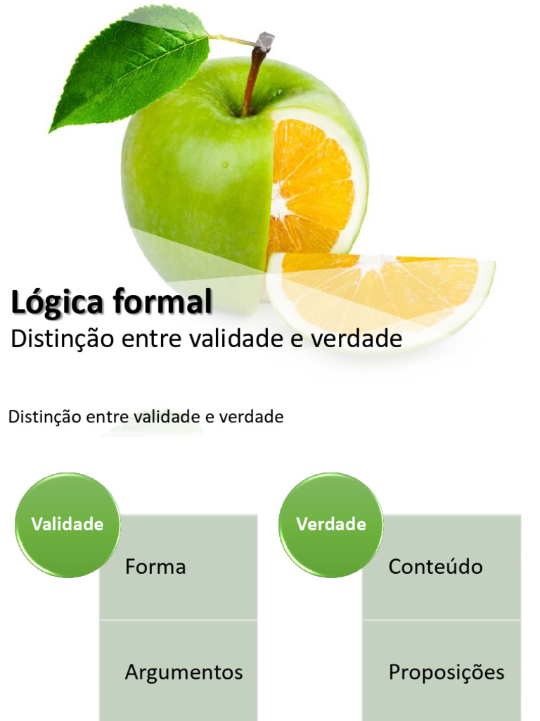 Validade vs. Verdade na Lógica Formal | PDF