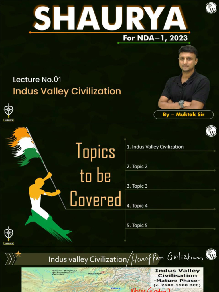 Indus Valley Civilization 01 - Class Notes - (Shaurya 2023) | PDF