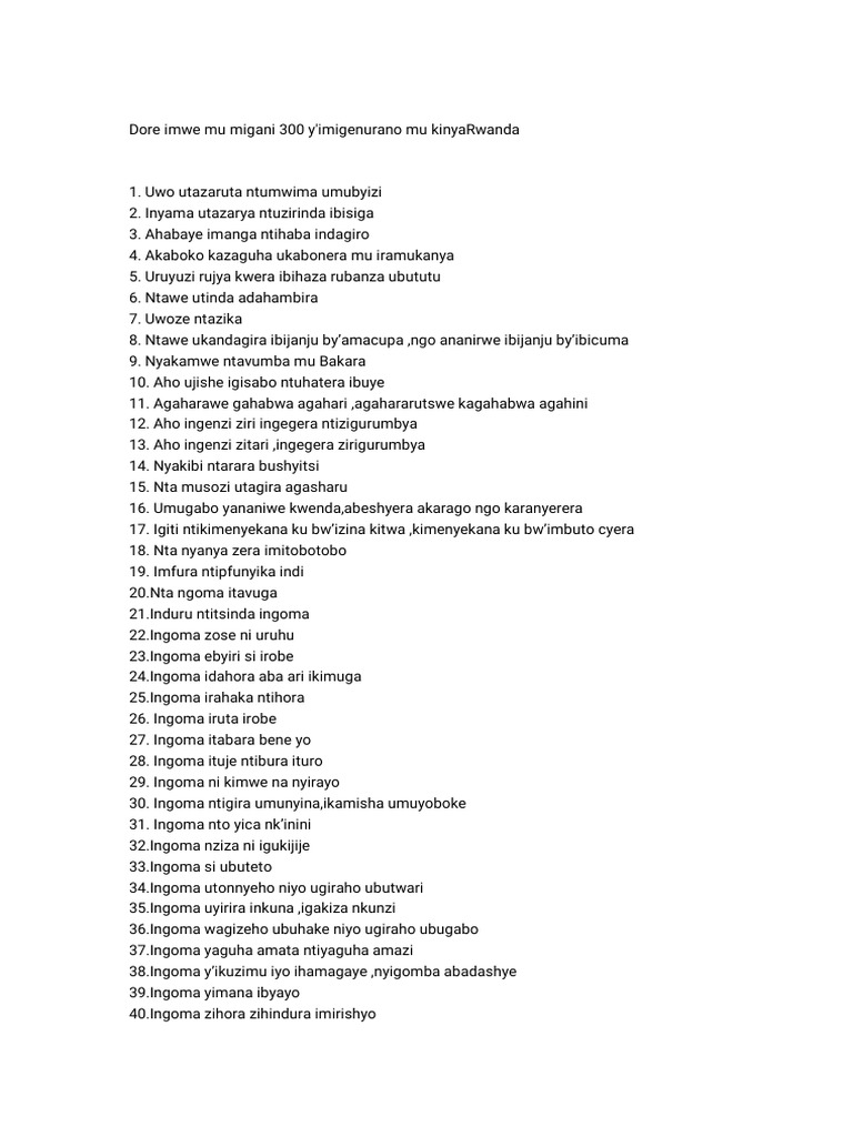Imigani 300 Y'imigenurano | PDF | Indigenous Peoples Of The Northwest ...