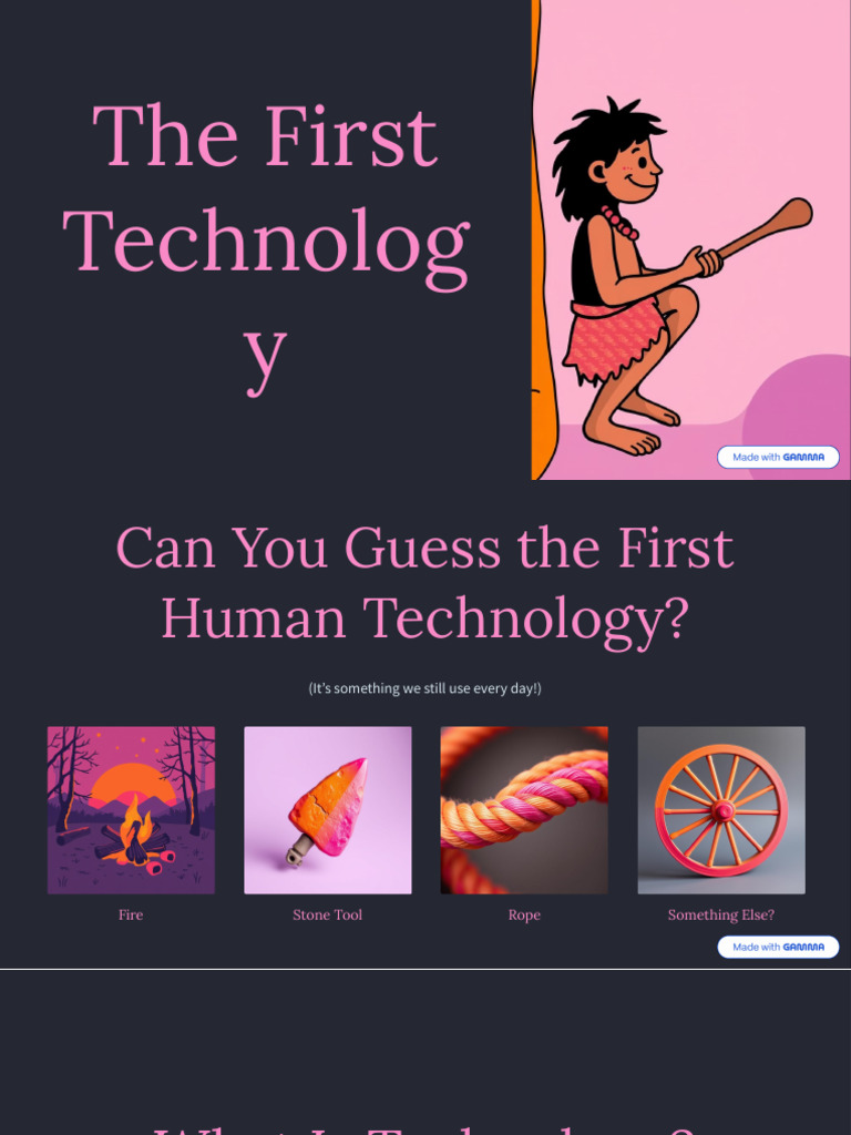 The First Technology | PDF