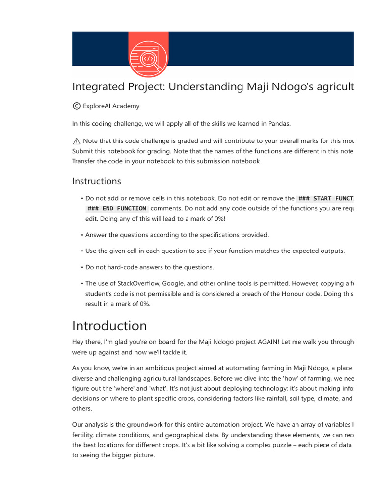 Code Challenge Integrated Project P1 Student Version | PDF ...