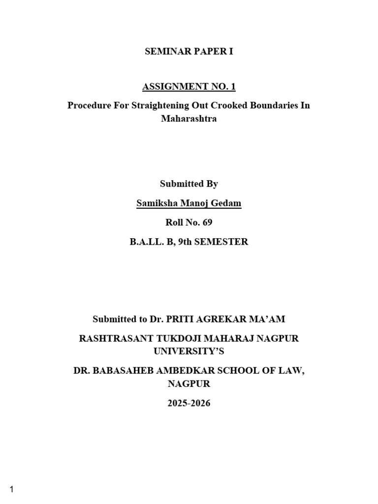 Roll No 69 Samiksha M Gedam | PDF | Justice | Crime & Violence