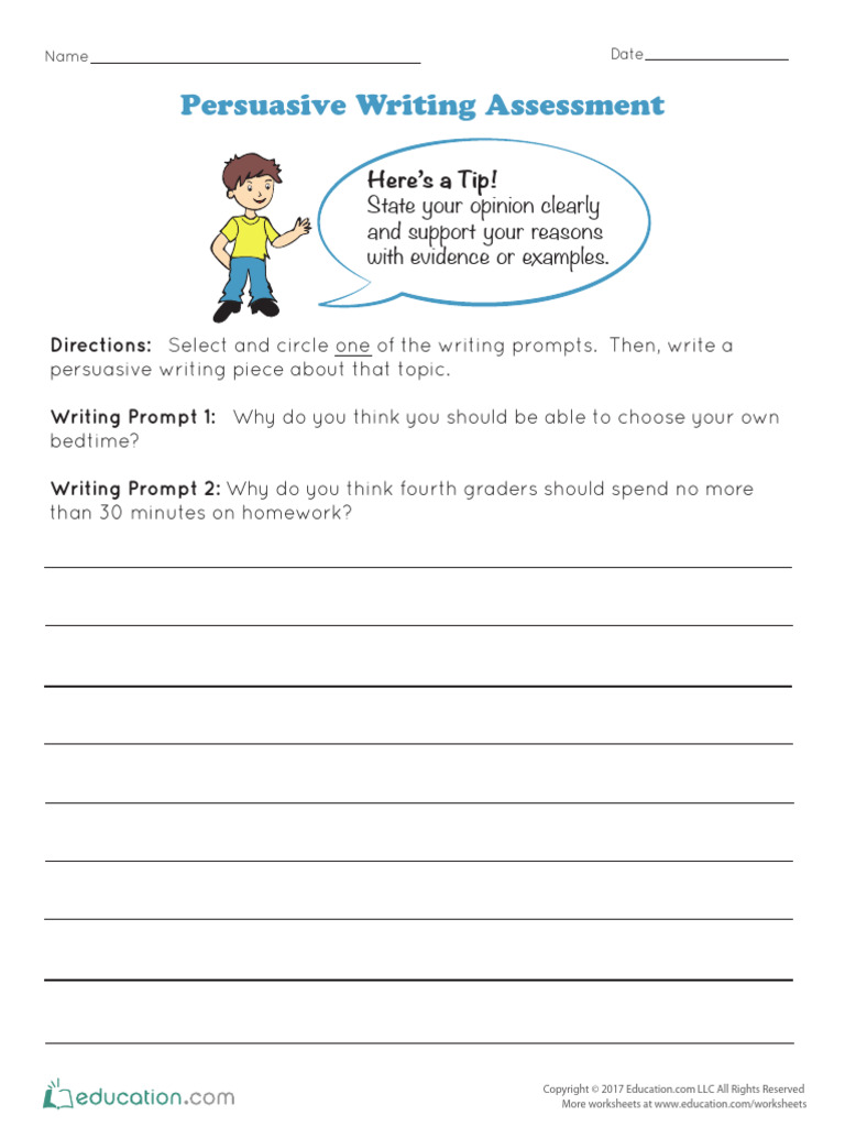 Persuasive Writing Assessment | PDF | Argument | Reason