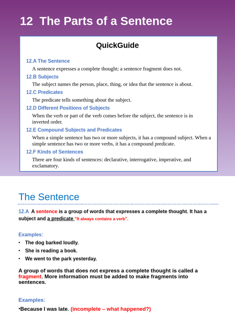 gr7_chap12 | PDF | Subject (Grammar) | Sentence (Linguistics)