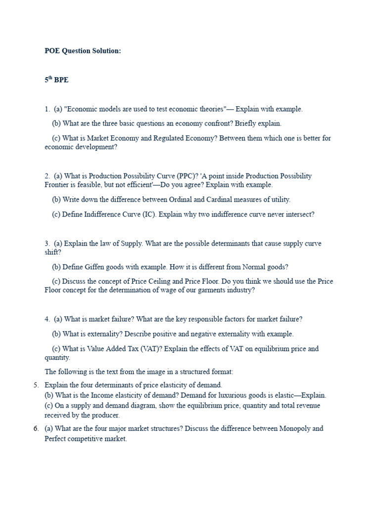 POE Question Solution | PDF