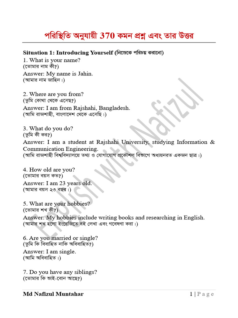 Essential English Conversations Guide | PDF