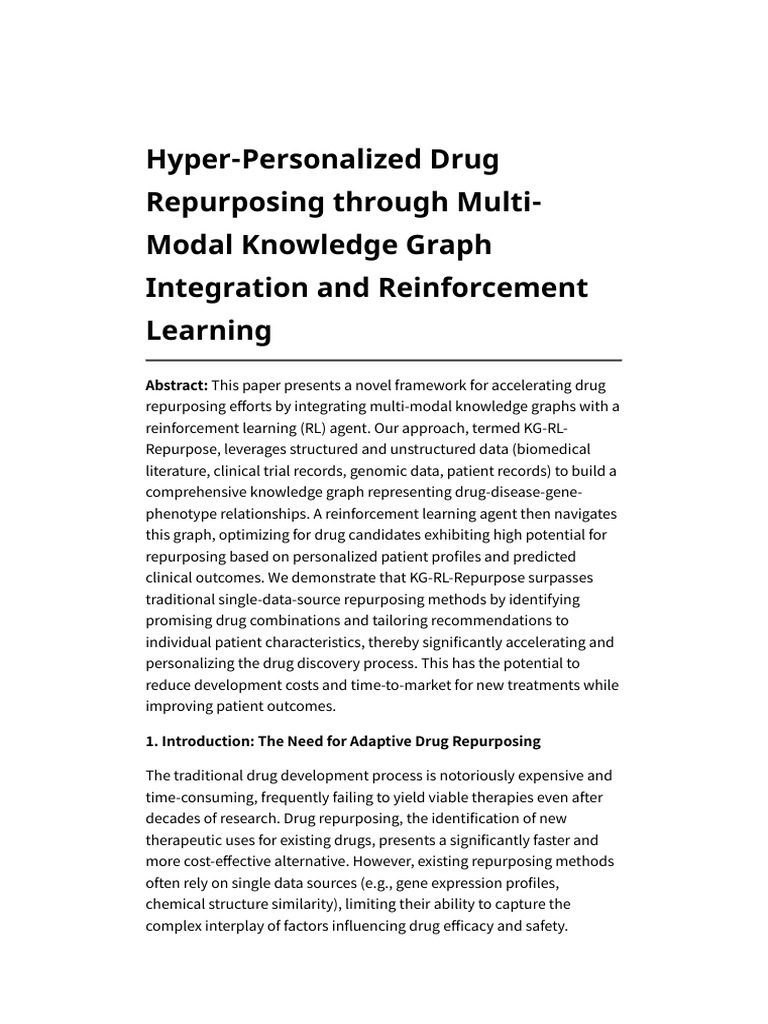 Hyper-Personalized Drug Repurposing Through Multi-Modal Knowledge Graph ...