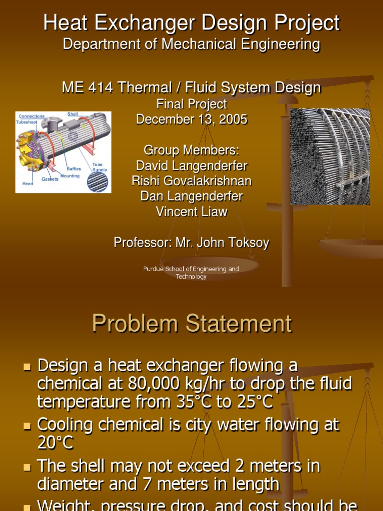 Heat Exchanger Design Project | PDF