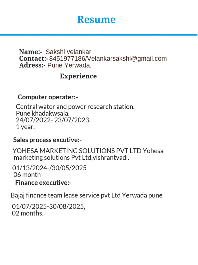 My Resume | PDF