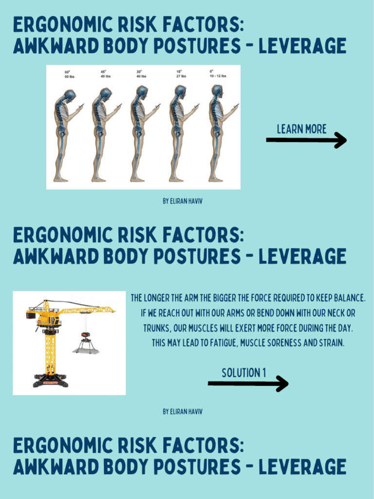 Ergonomic Risk Factors - Awkward Posture - Leverage | PDF