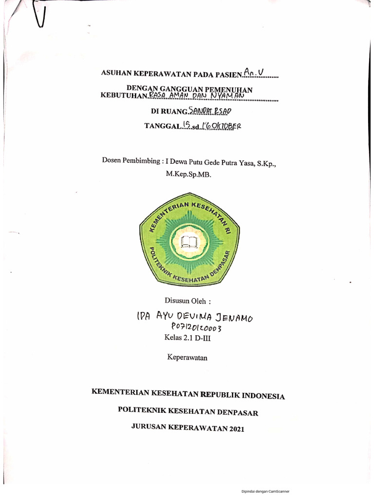 Ida Ayu Devina Jenamo - Askep Keb Aman Nyaman (Limfadenitis) | PDF