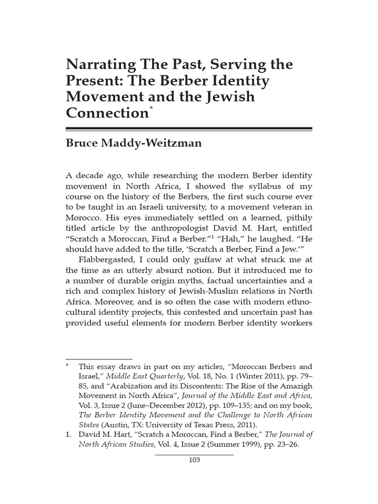 Berber Identity and Jewish Heritage | PDF | Berbers | Morocco