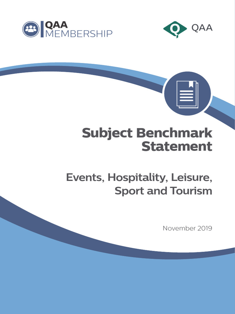 Subject Benchmark for Events & Tourism | PDF | Tourism