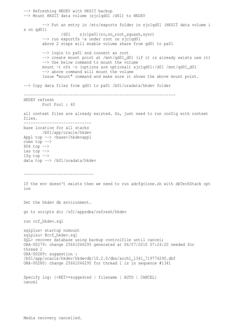 Refresh | PDF | Oracle Database | Sql