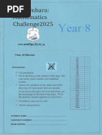 Chithambara Year 6 Maths Challenge 2022 | PDF | Area