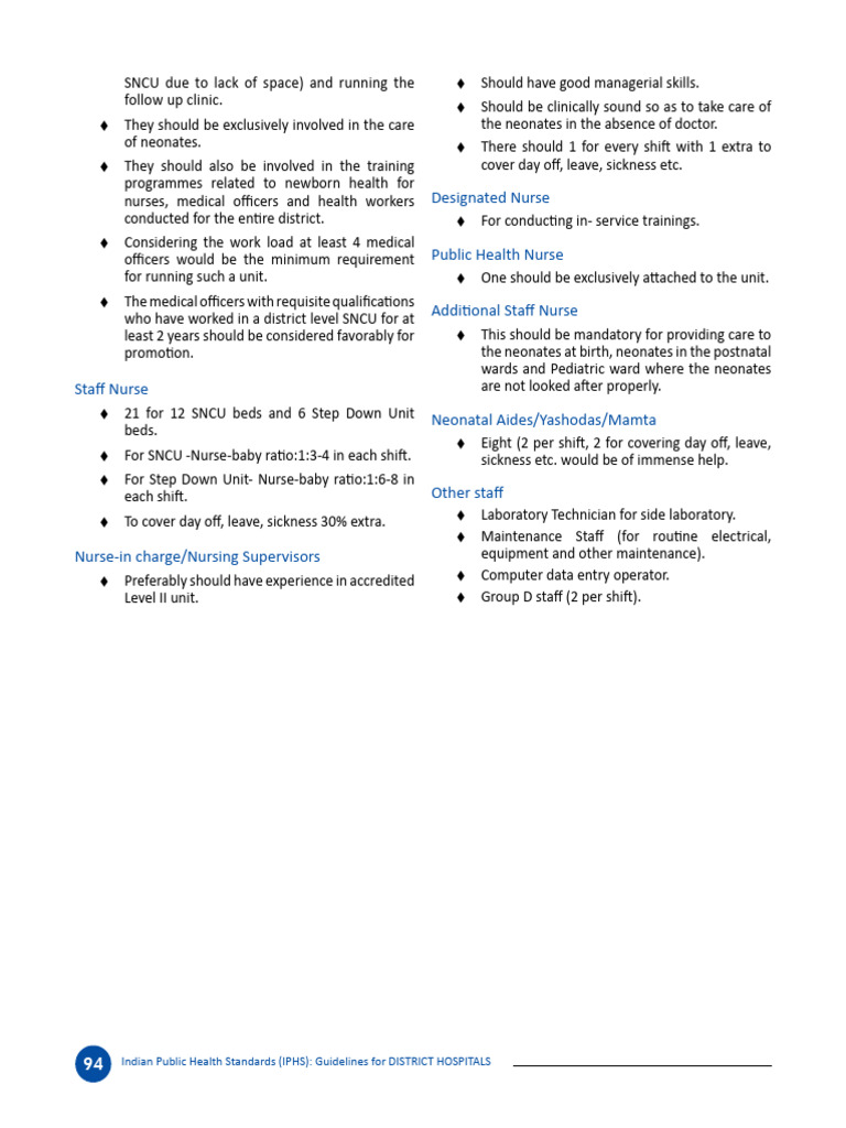 IPHS Guidelines for District Hospitals | PDF | Nursing | Public Services