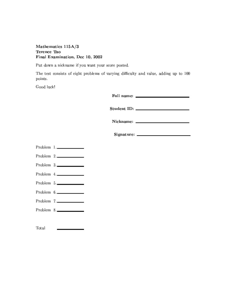 Final Solutions | PDF