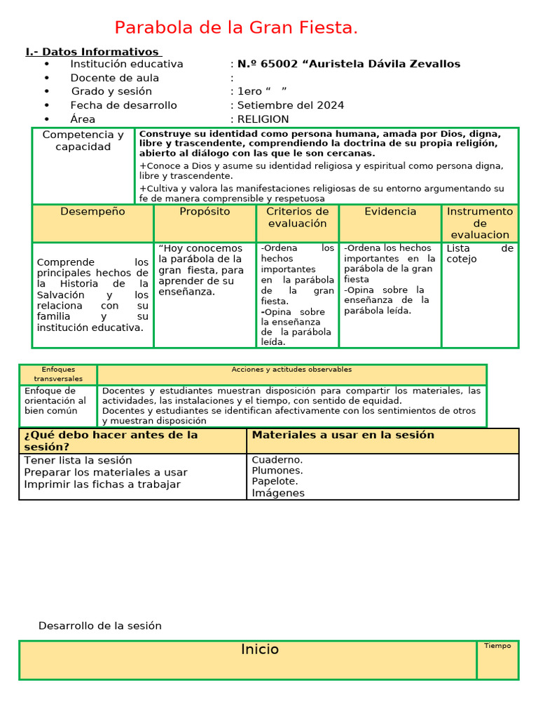 Enseñanza de la Parábola de la Fiesta | PDF | Enseñando | Dios