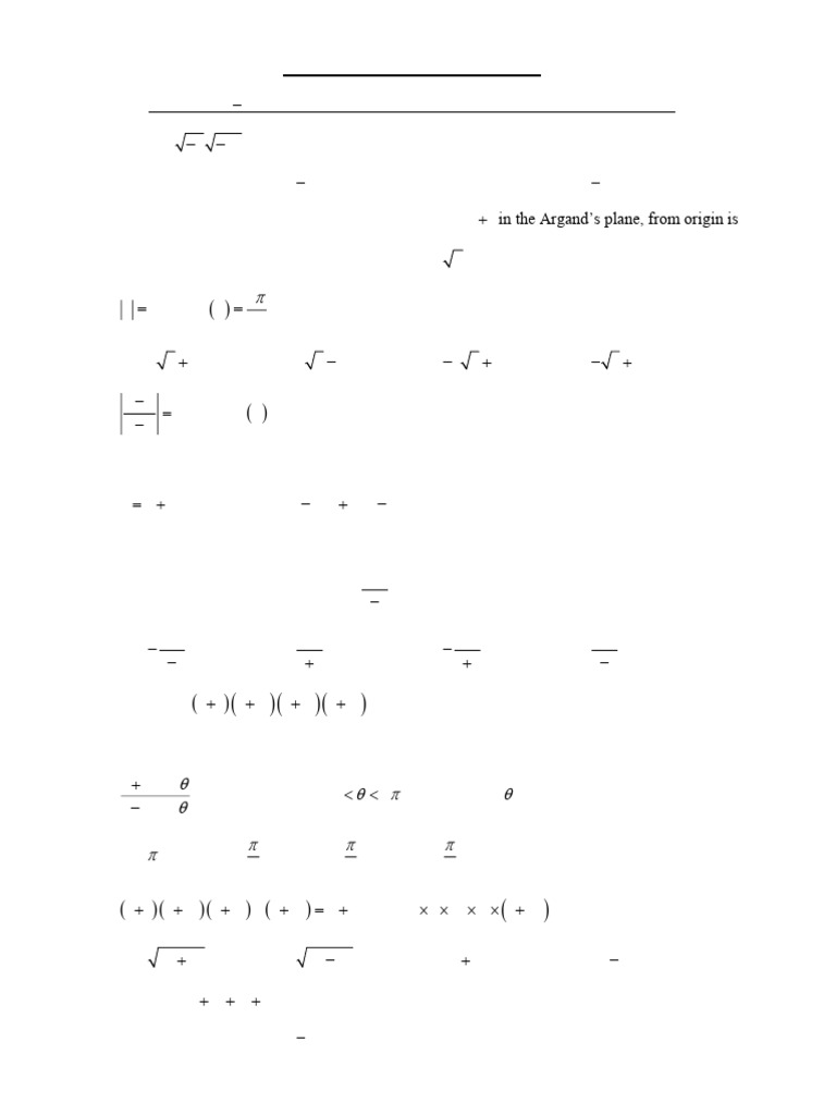 CH 5 Complex Numbers and Quadratic Equations | PDF | Complex Number ...