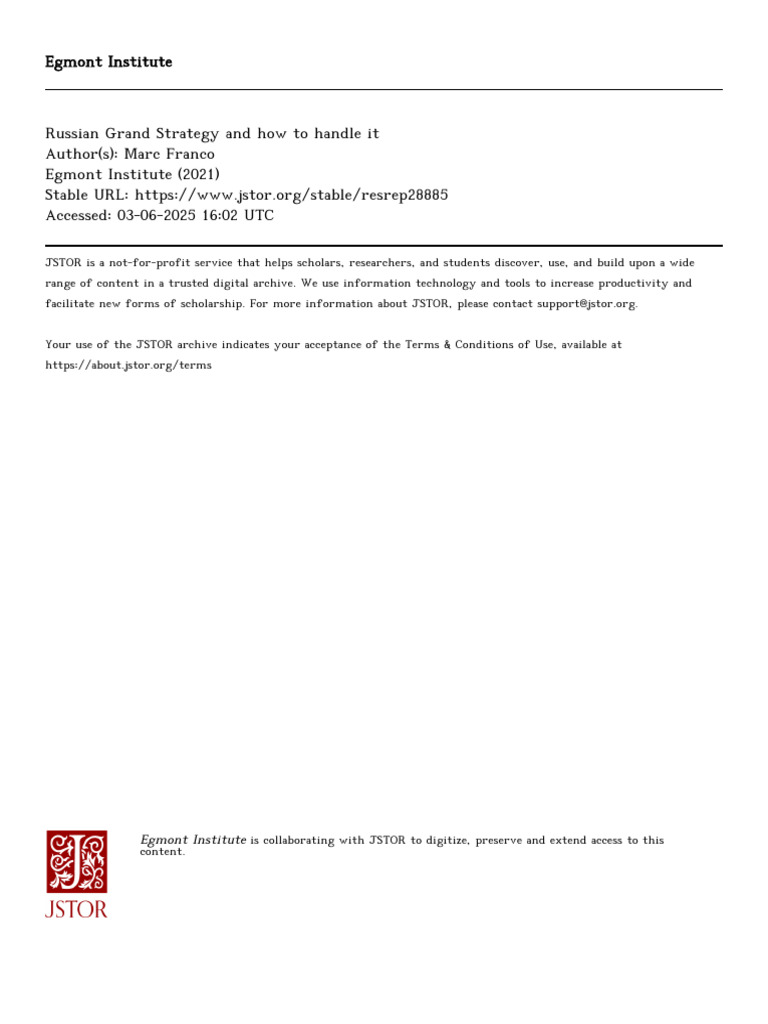 Understanding Russian Grand Strategy | PDF | Commonwealth Of ...