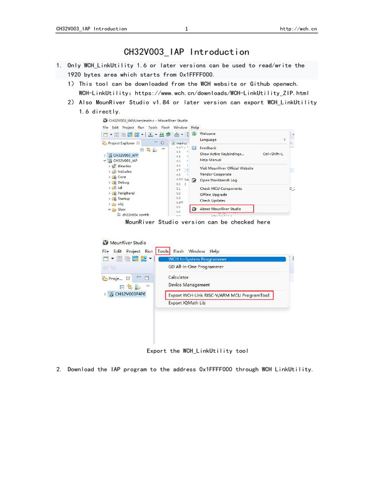 CH32V003 IAP Programming Guide | PDF