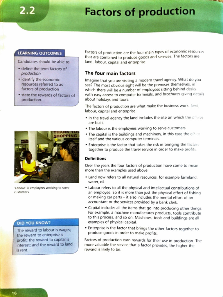 Factor of Production-Land | PDF | Economies | Business Economics