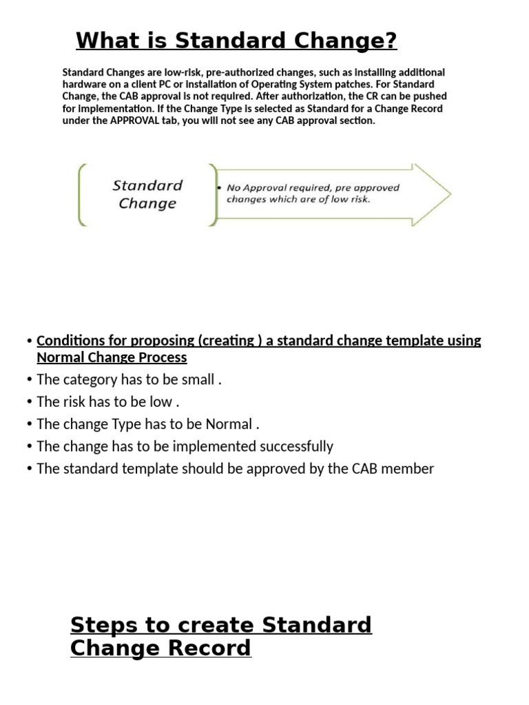 Standard Change Process 1 | PDF