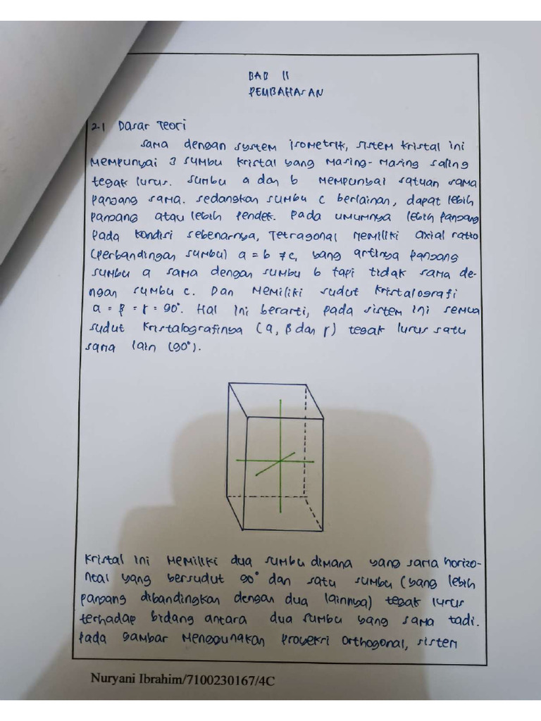 Sistem Kristal Tetragonal PDF | PDF