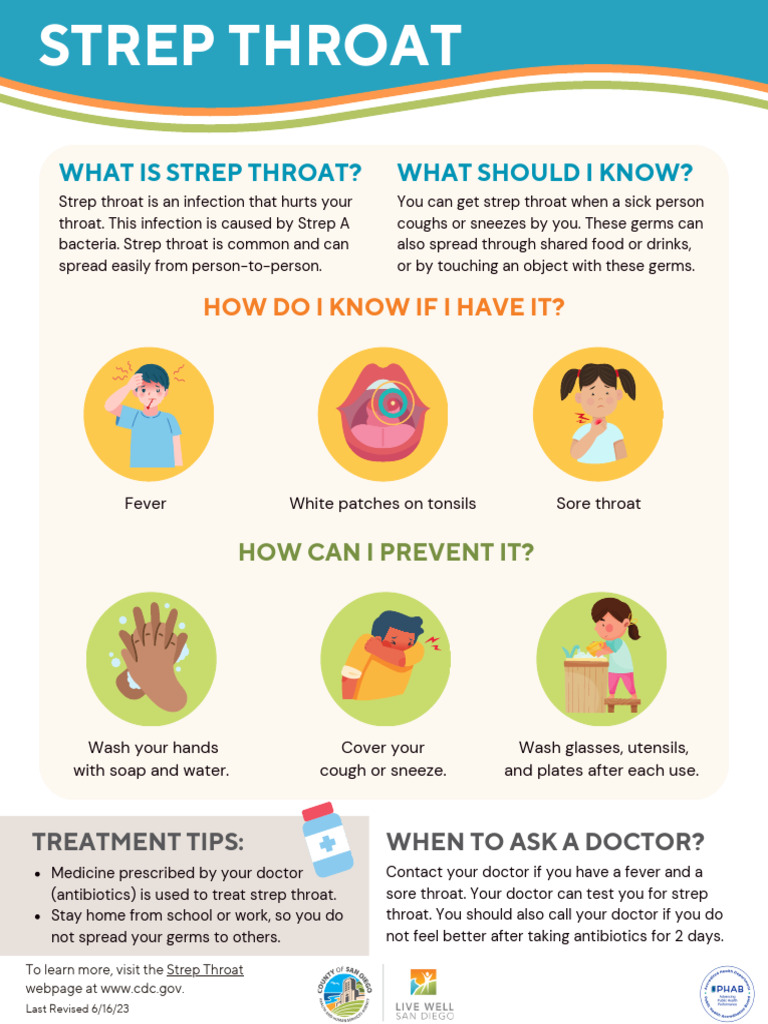 Strep Throat Symptoms And Treatment Tips Pdf