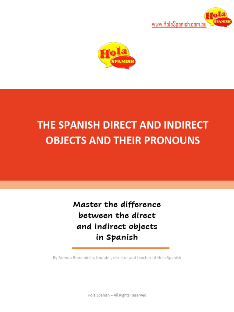 Objetos Directos e Indirectos en Español | PDF