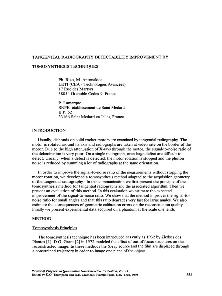 1995 Rizo TangentialRadiography | PDF | Rotation | Coordinate System