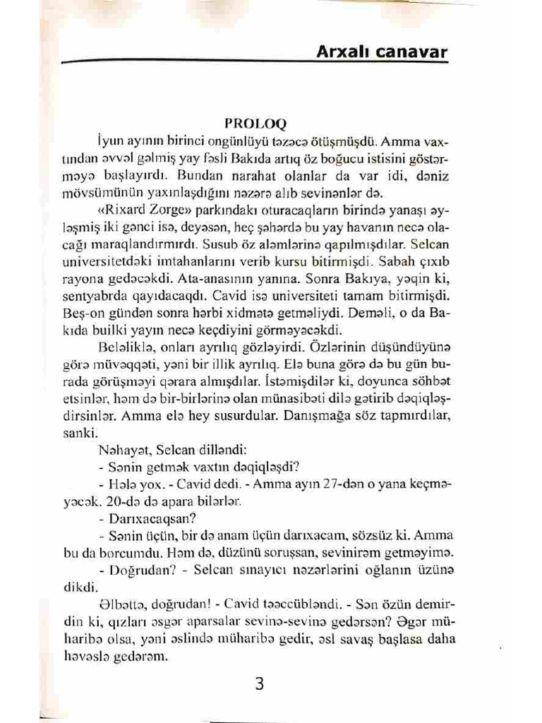 Elxan Elatlı - Arxalı Canavar | PDF