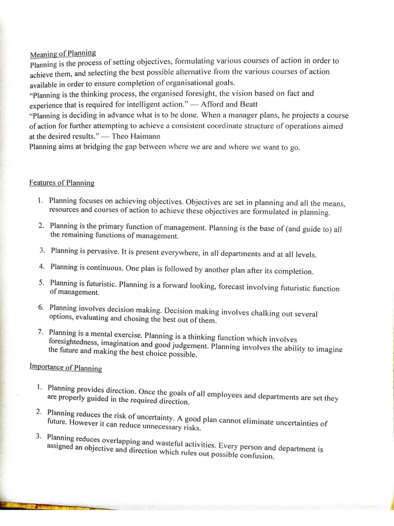 Planning | PDF