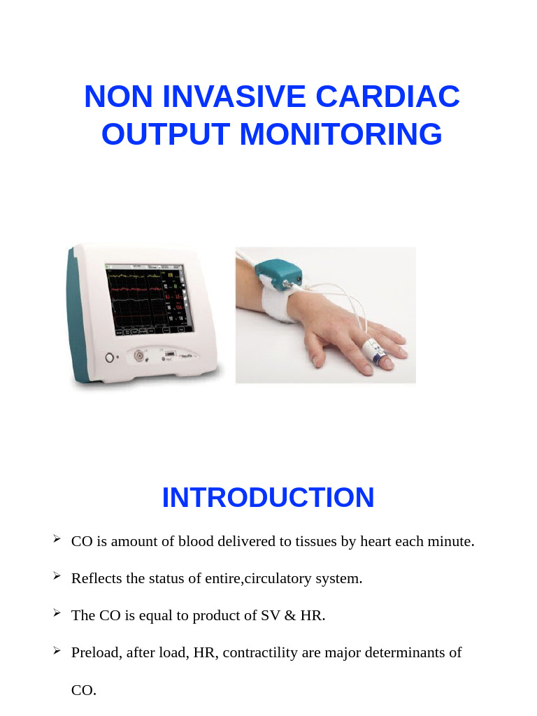 Non Invasive Cardiac Monitoring | PDF | Circulatory System | Angiology