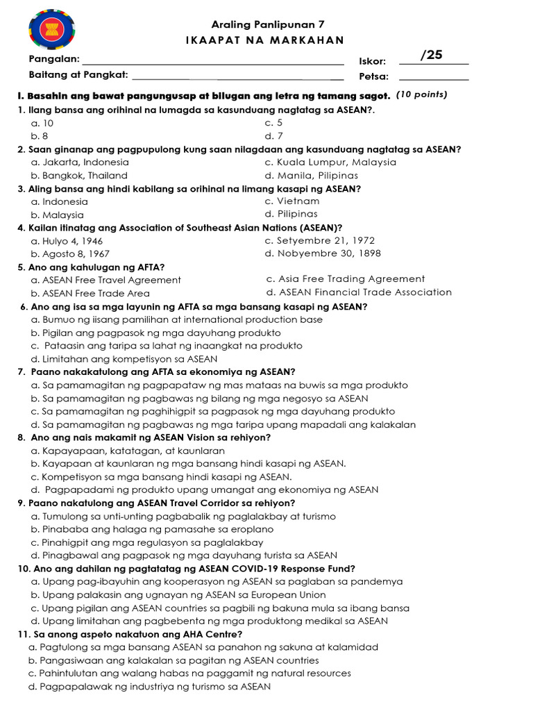 Ap 7 4th Quarter | PDF