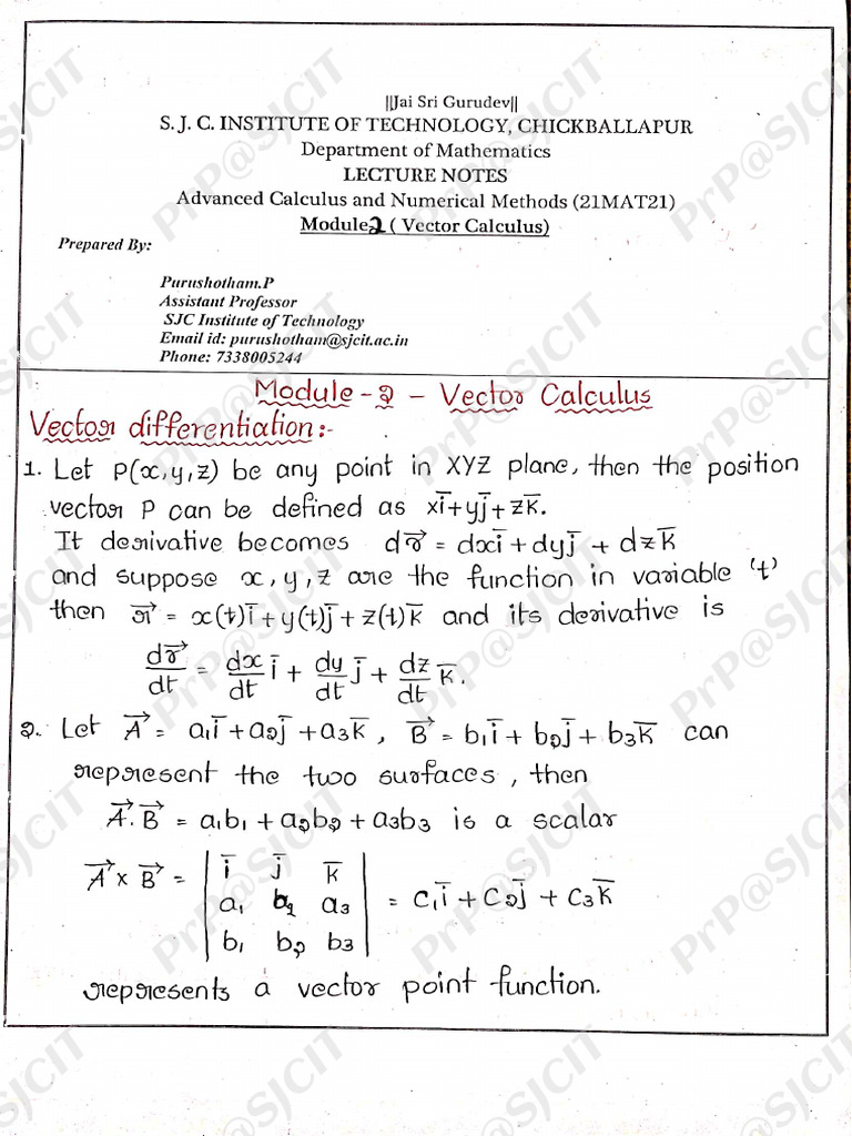 M 2 - Vector Calculus | PDF