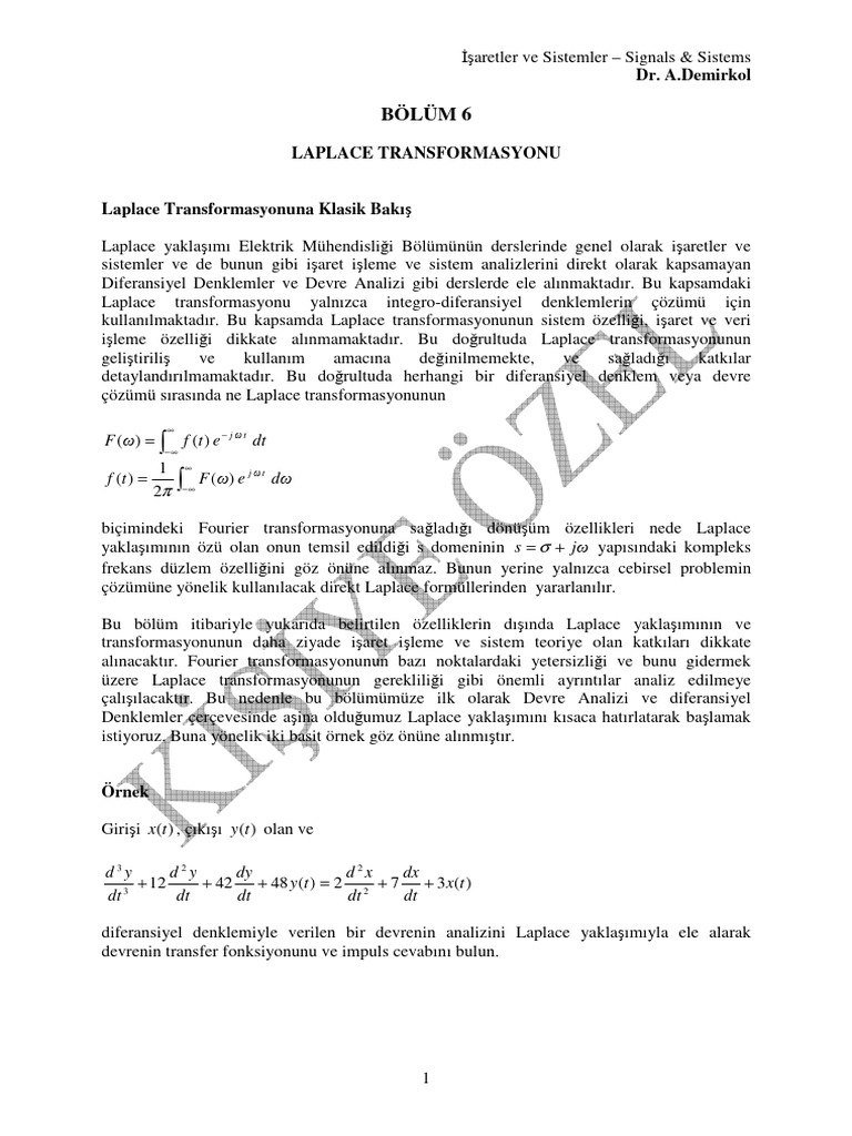 10 Laplas Transformaasyonu | PDF