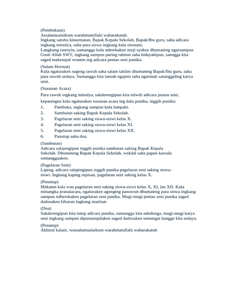 Teks Pranatacara | PDF