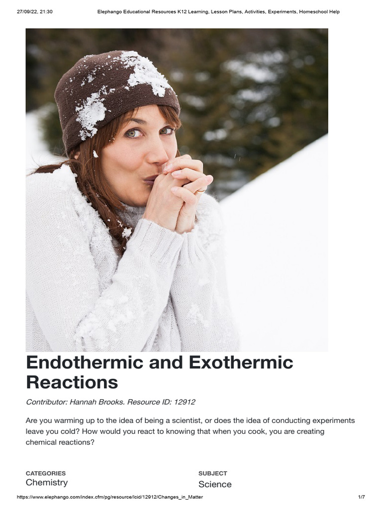 Endothermic and Exothermic Reactions | PDF | Chemical Reactions | Heat