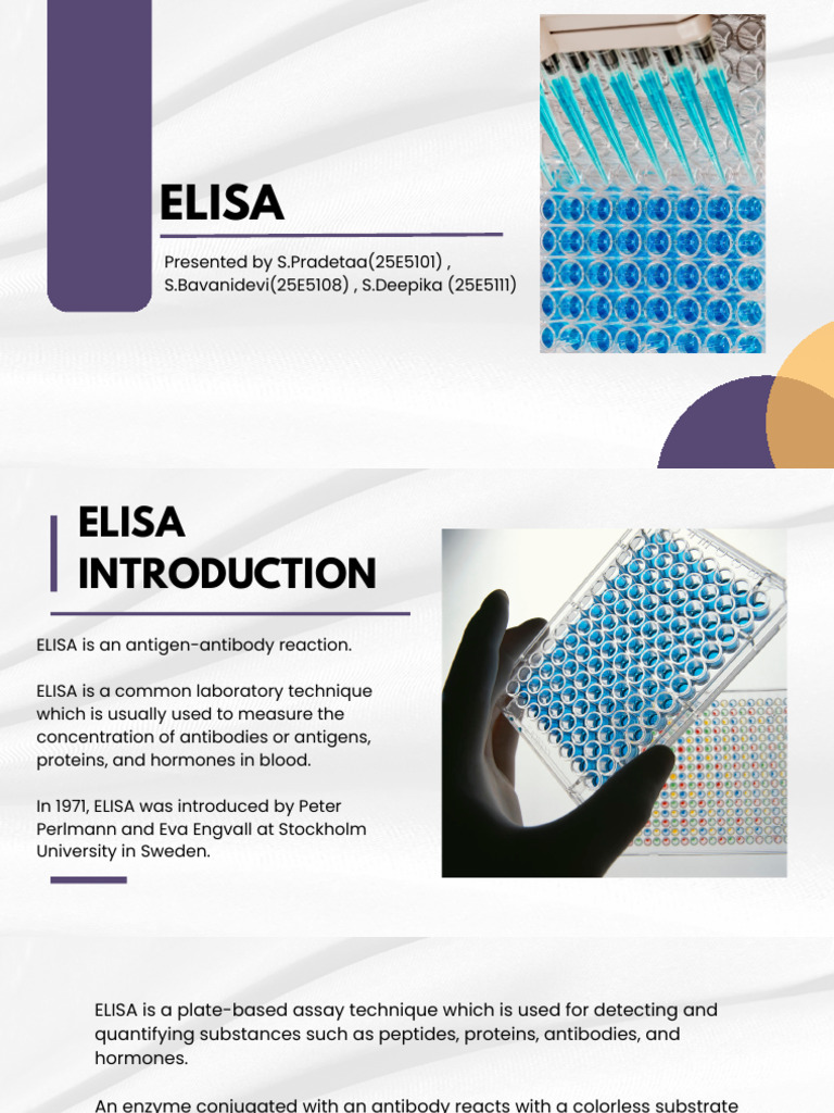 Elisa PPT - 20250927 - 103231 - 0000 | PDF | Elisa | Biochemistry