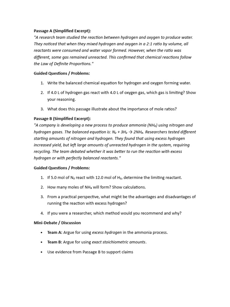 Passages and Debates Handout | PDF