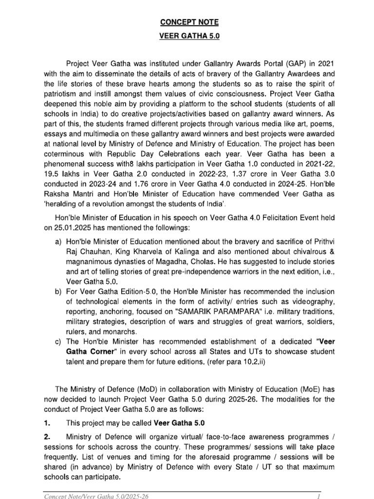 Cbse Veer Gatha Project 2025-26 | PDF