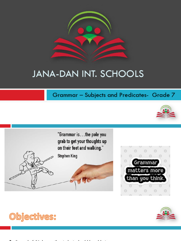 W2 G Subjects and Predicates G7 | PDF