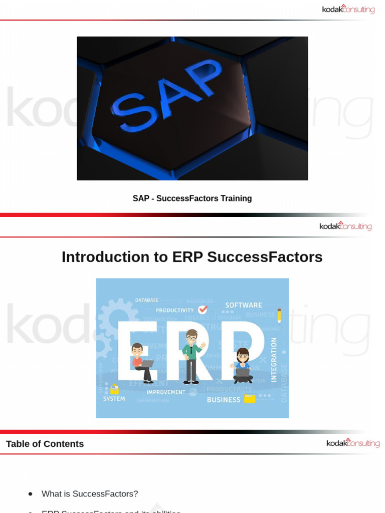 Module 1 - Introduction To ERP SuccessFactors - SAP-SFT | PDF | Human Resource Management ...